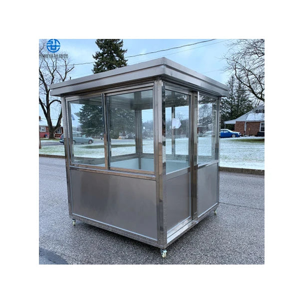 New fashion security guard booth portable security kiosk outdoor stain ...