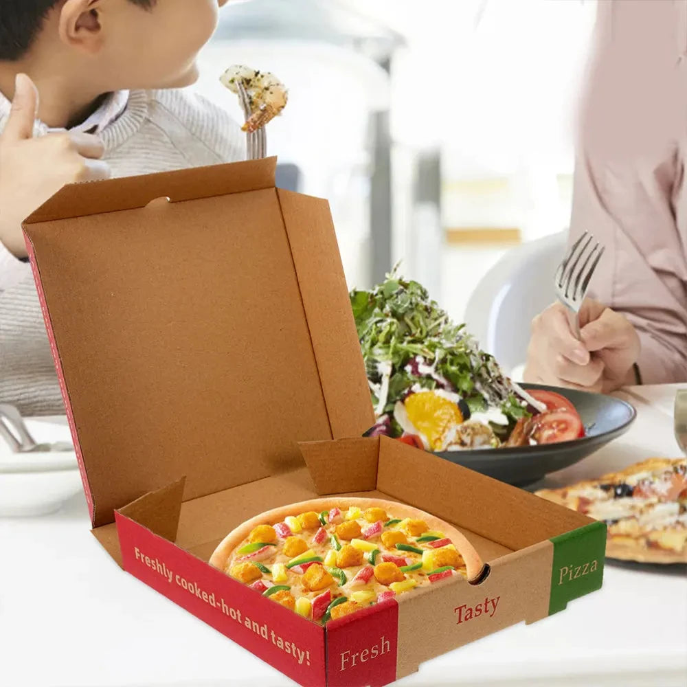 12 Inch Pizza Storage Carton Kraft Paper Bio-Degradable Cardboard Boxe ...