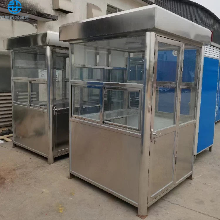 New fashion security guard booth portable security kiosk outdoor stain ...
