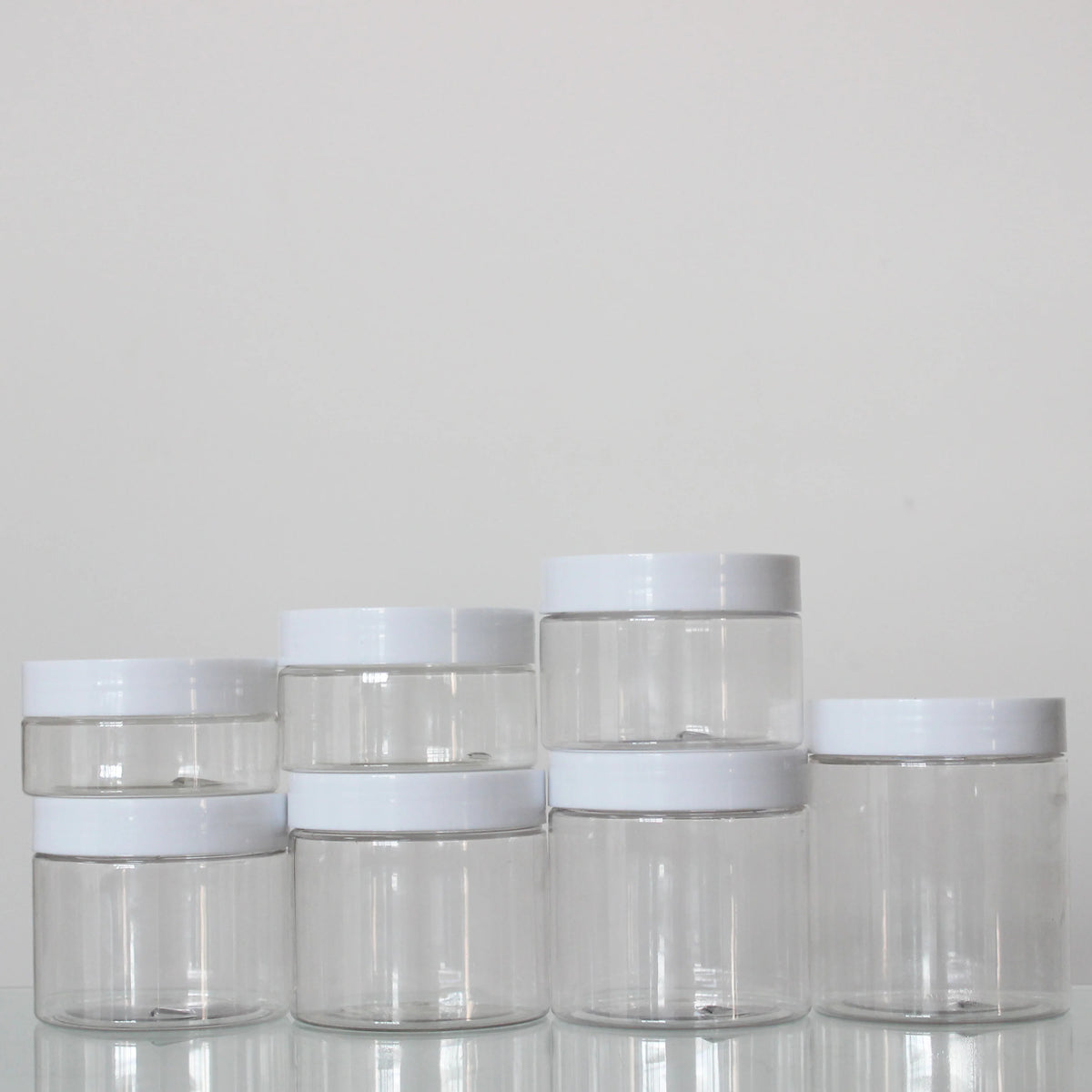 16oz 500ml 12 ounce wide round mouth thick clear plastic storage bottl ...